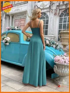 Dresses | Elegant Maxi Dress With Cowl Neck And Spaghetti Straps For ...
